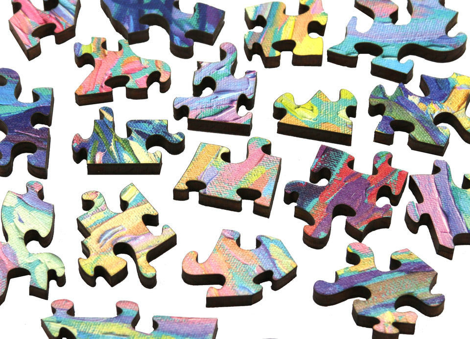 Artifact Puzzles - Erin Hanson Dawning Saguaro Wooden Jigsaw Puzzle