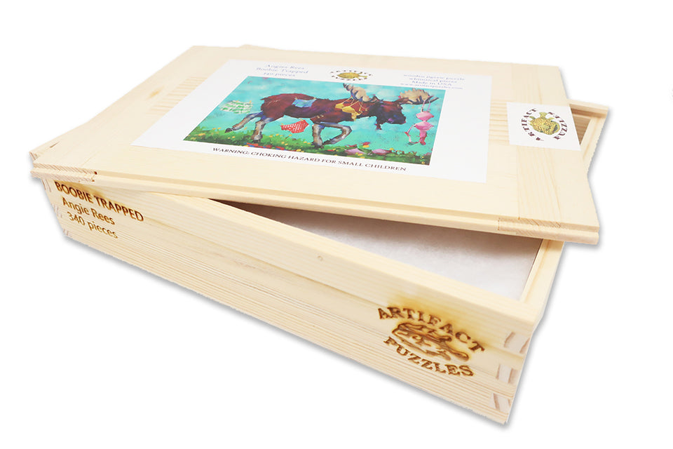 Artifact Puzzles - Angie Rees Boobie Trapped Wooden Jigsaw Puzzle